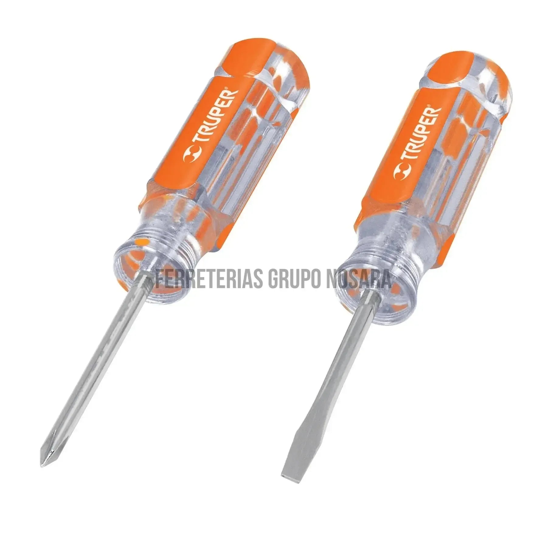 Duo of mini screwdrivers with acetate handle, Truper / 14199