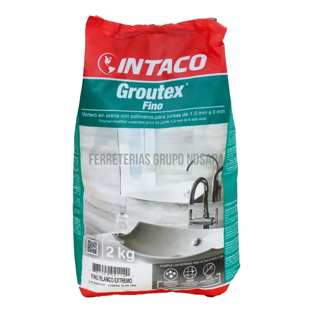 FRAGUA GROUTEX BLANCO EXTREMO S/A 2KG